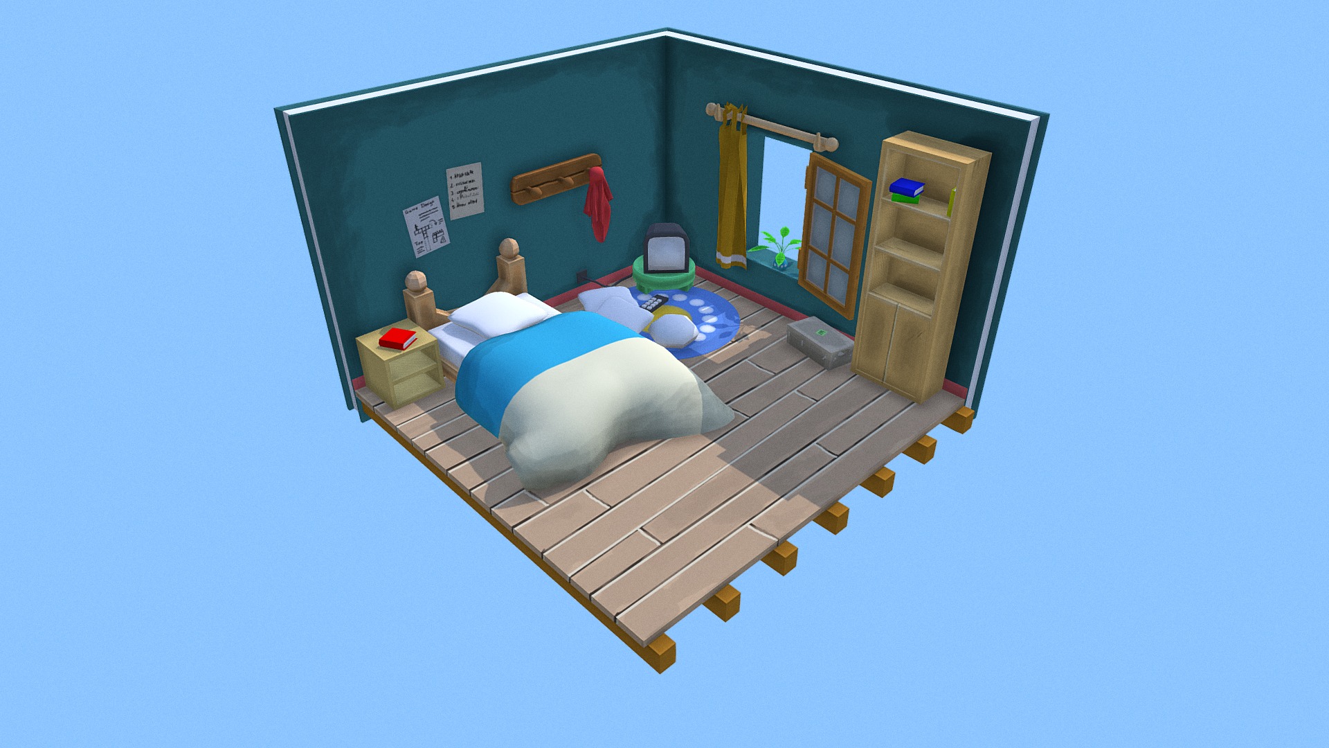 Safe haven : isometric room - 3D model by Henri Hanot (@henrihanot ...