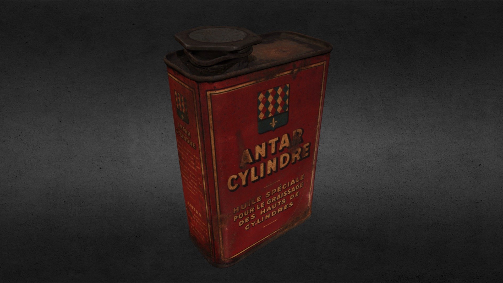 Agence LEBOO scan 3D Bidon ANTAR - 3D model by Agence-LEBOO [ae2b7b2] - Sketchfab