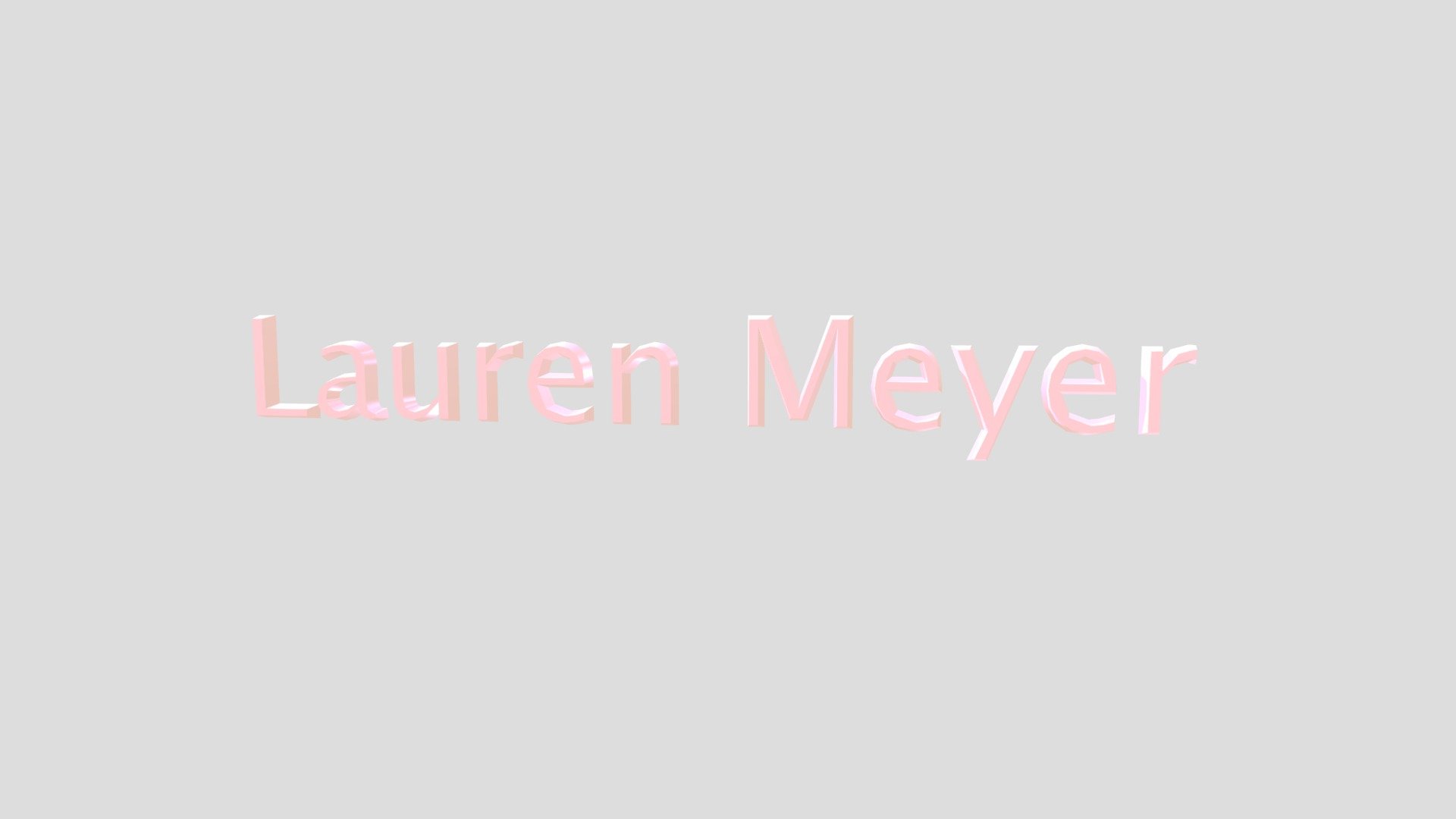 3Dsignature - Download Free 3D model by laurenmeyer [ae30bb0] - Sketchfab