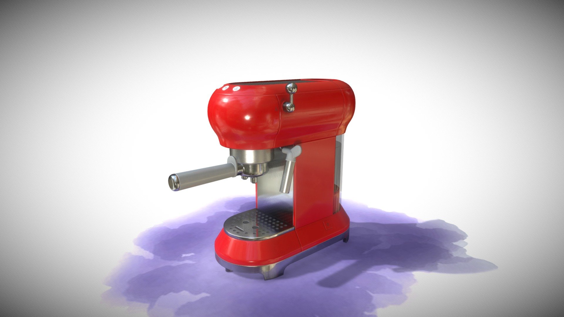 Red Espresso Machine - 3D model by Stan (@Stas_SayHallo) [ae34f49 ...
