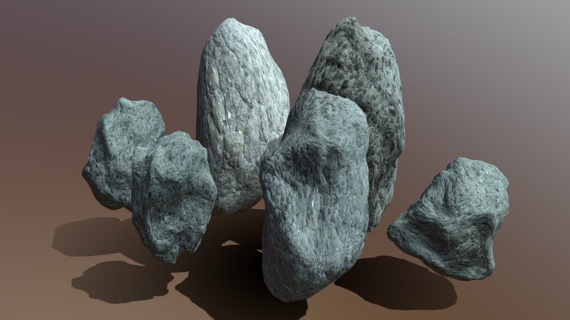 Six Rocks Pack (medium-Poly) - Download Free 3D model by Sereib ...