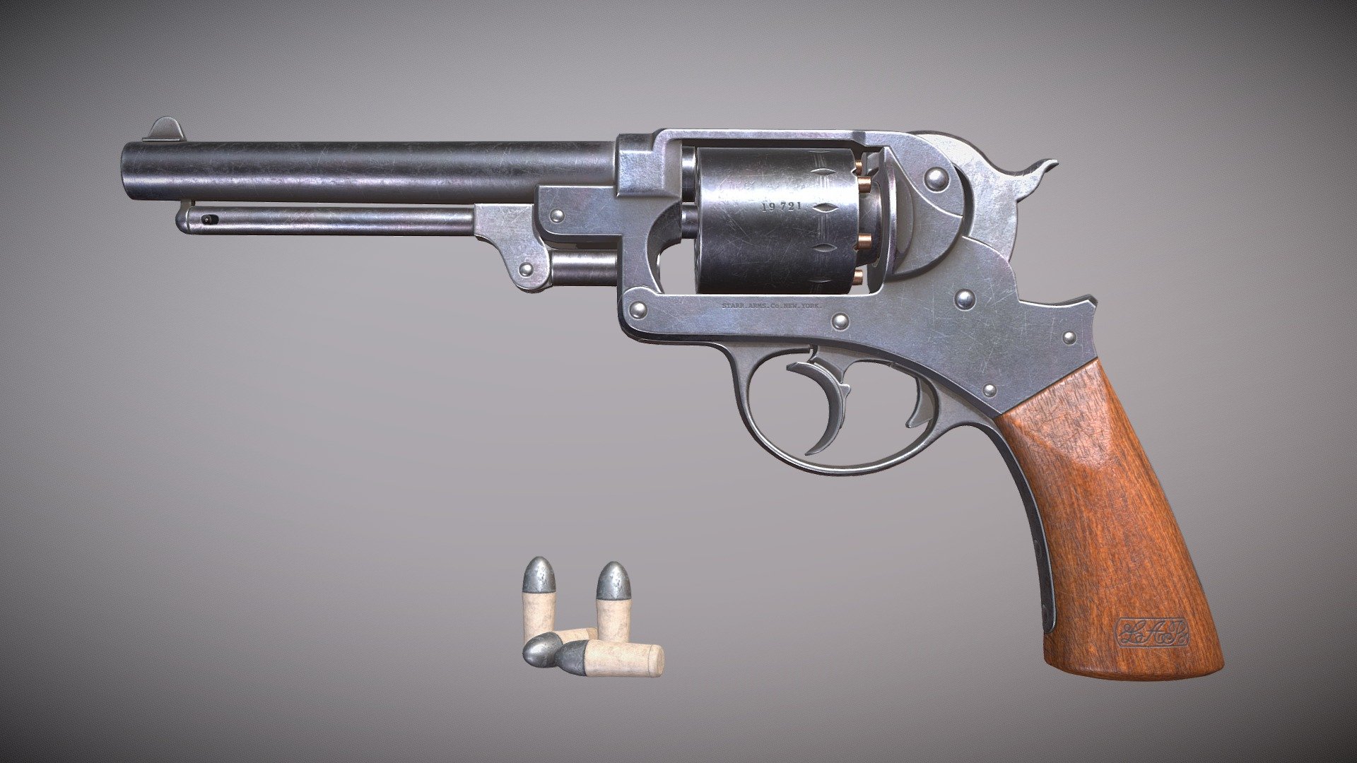 Starr DA revolver M1858 - Buy Royalty Free 3D model by Wallerion ...