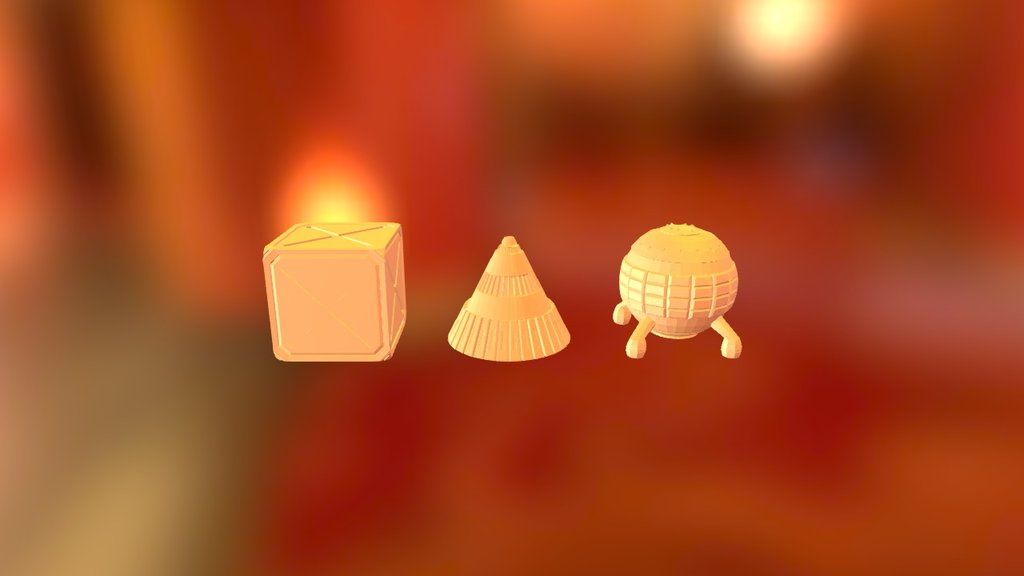 A cube, a cone, and a sphere walk into a bar v15 - 3D model by Stirling ...