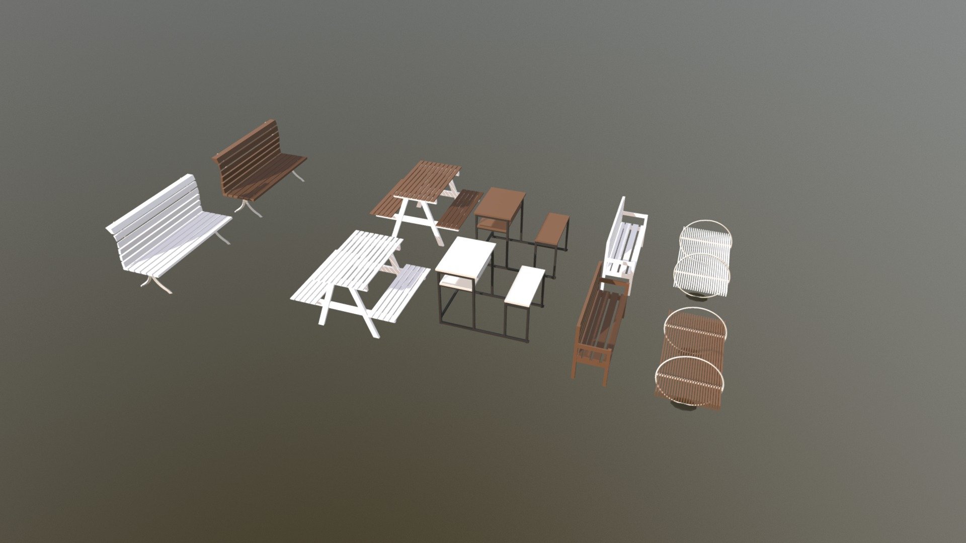 Low Poly Benches Pack - Buy Royalty Free 3D model by Incod ART 3D ...