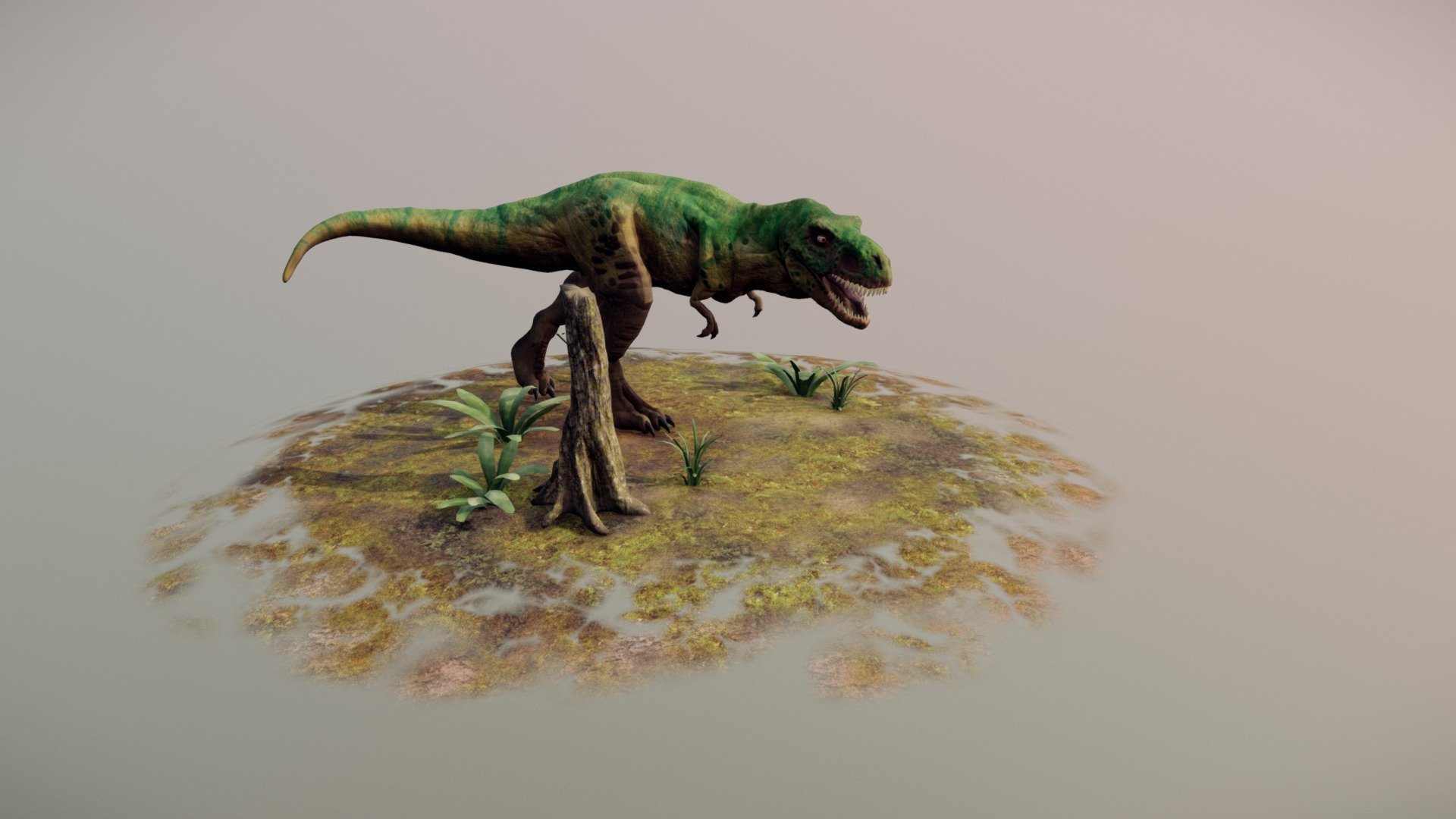 Green Rex - 3D model by Graham (@Graham.Jolliffe) [ae3eeef] - Sketchfab