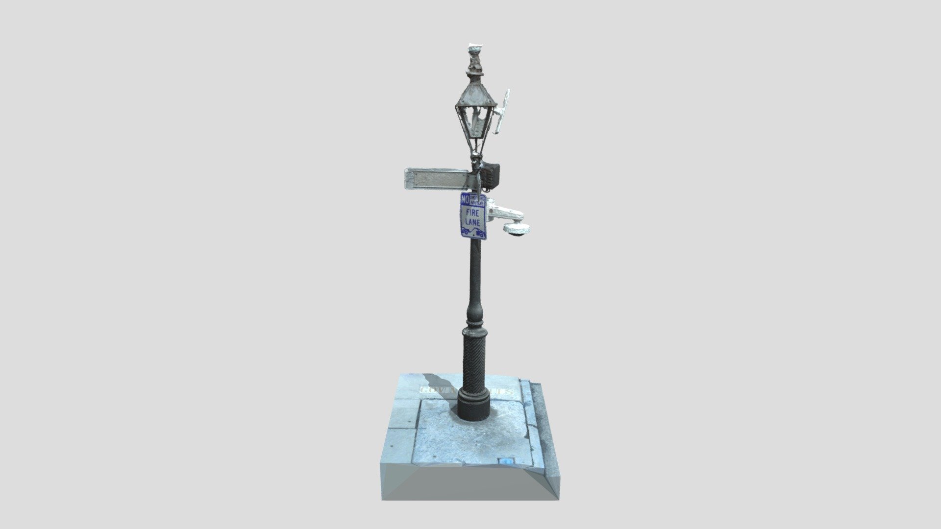 French Quarter Lamp Pole & City CCTV Camera - 3D model by CRRR ...