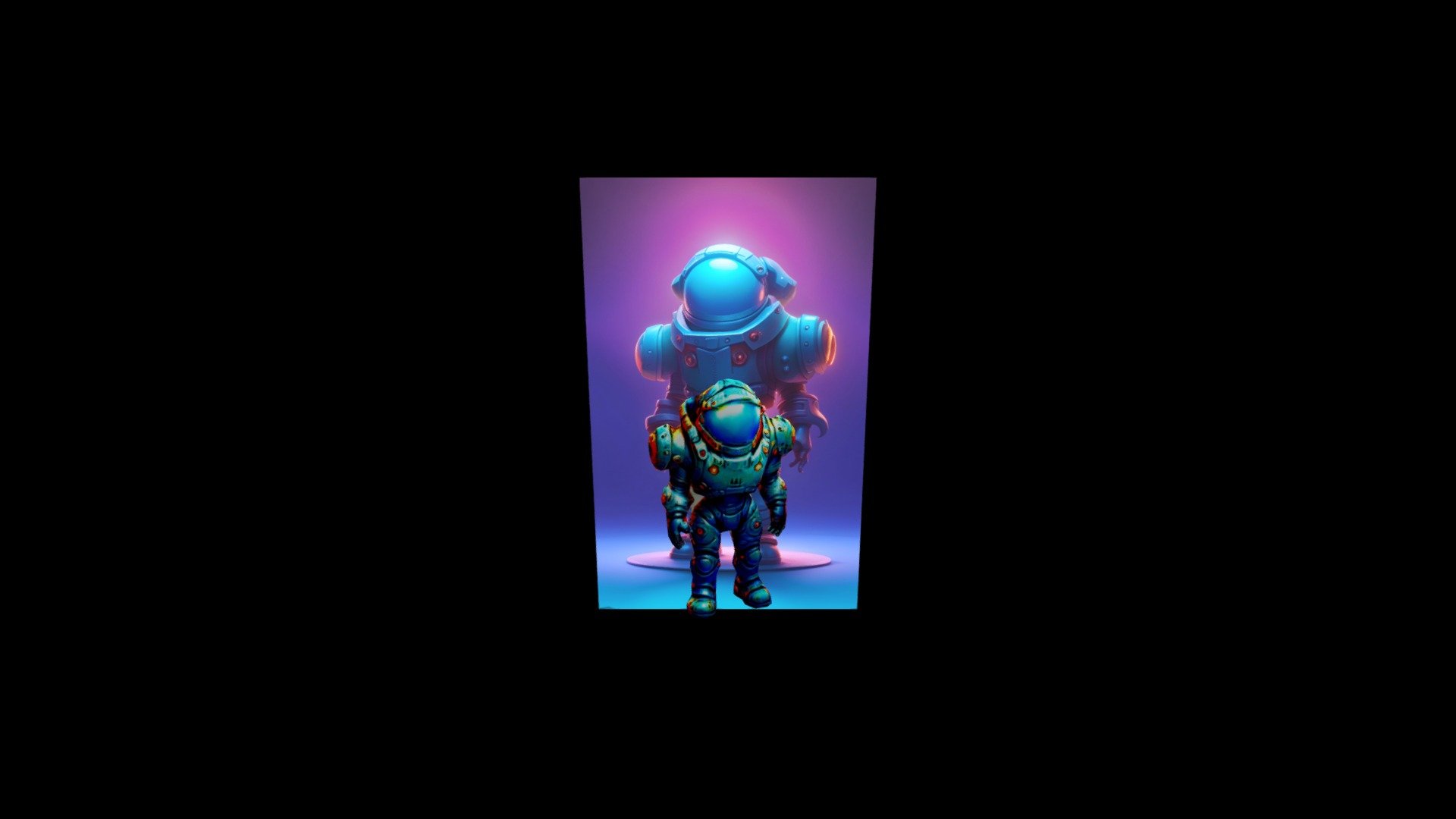 The Blue Robot A blue robot is standing on - Download Free 3D model by ...