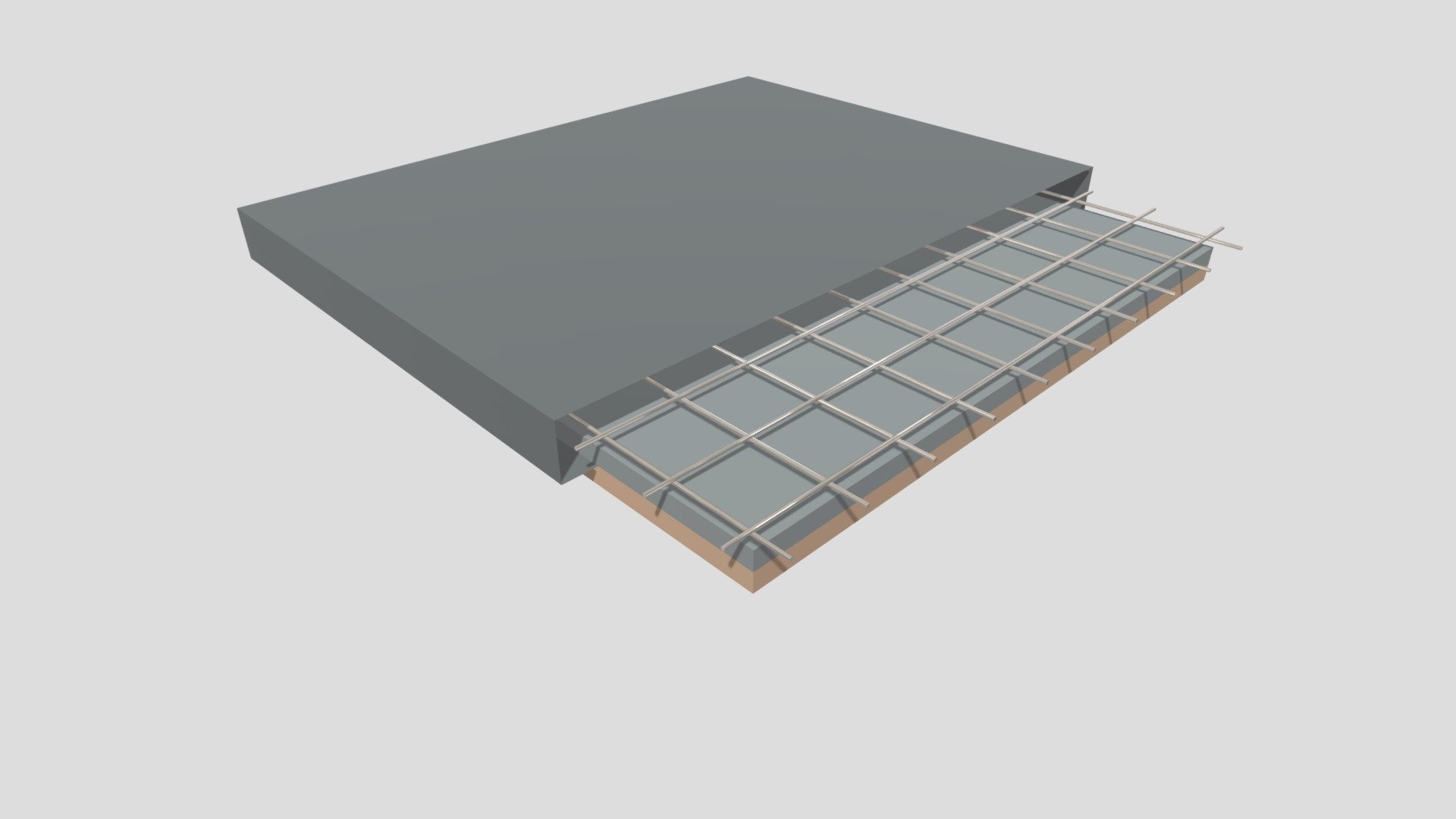 Poured concrete Slab pillow 1950_1950_150 mm - Download Free 3D model ...