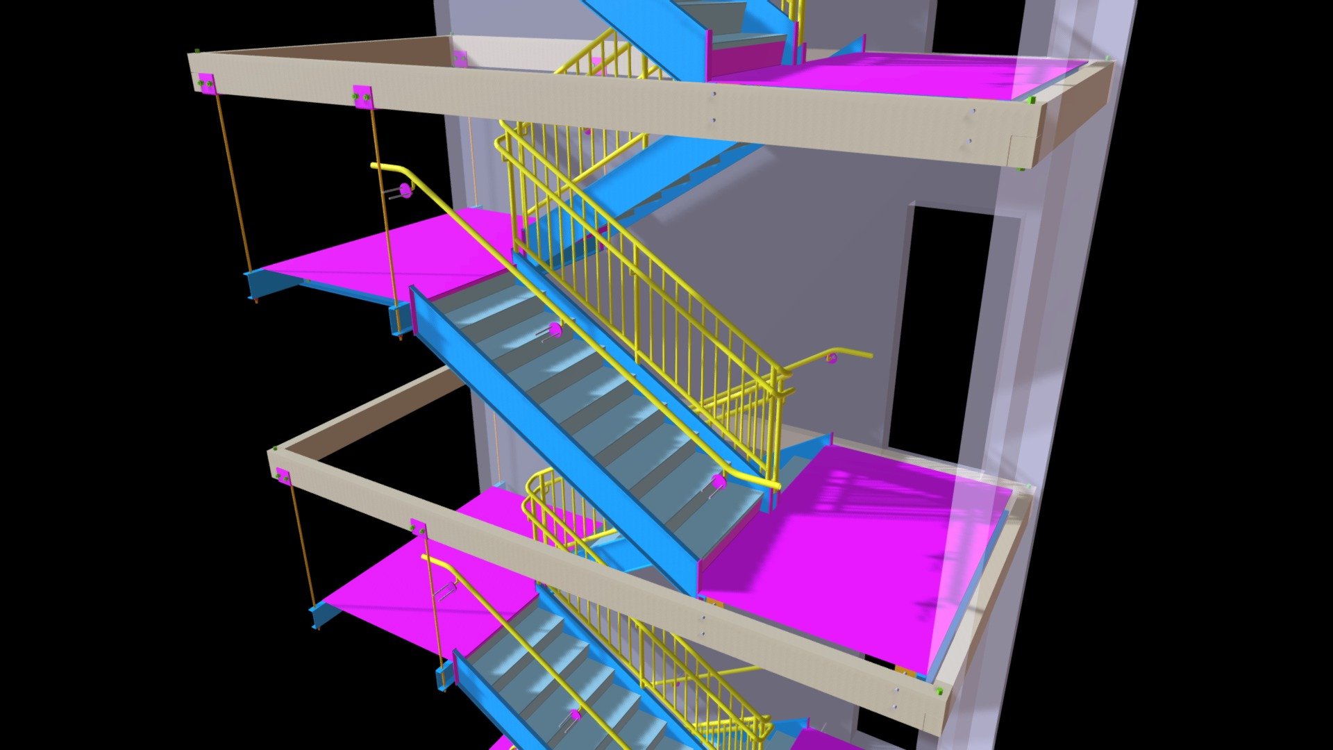 60 - STEEL STAIRS & FIRE ESCAPES - 3D model by apoiocad [ae46b1d ...