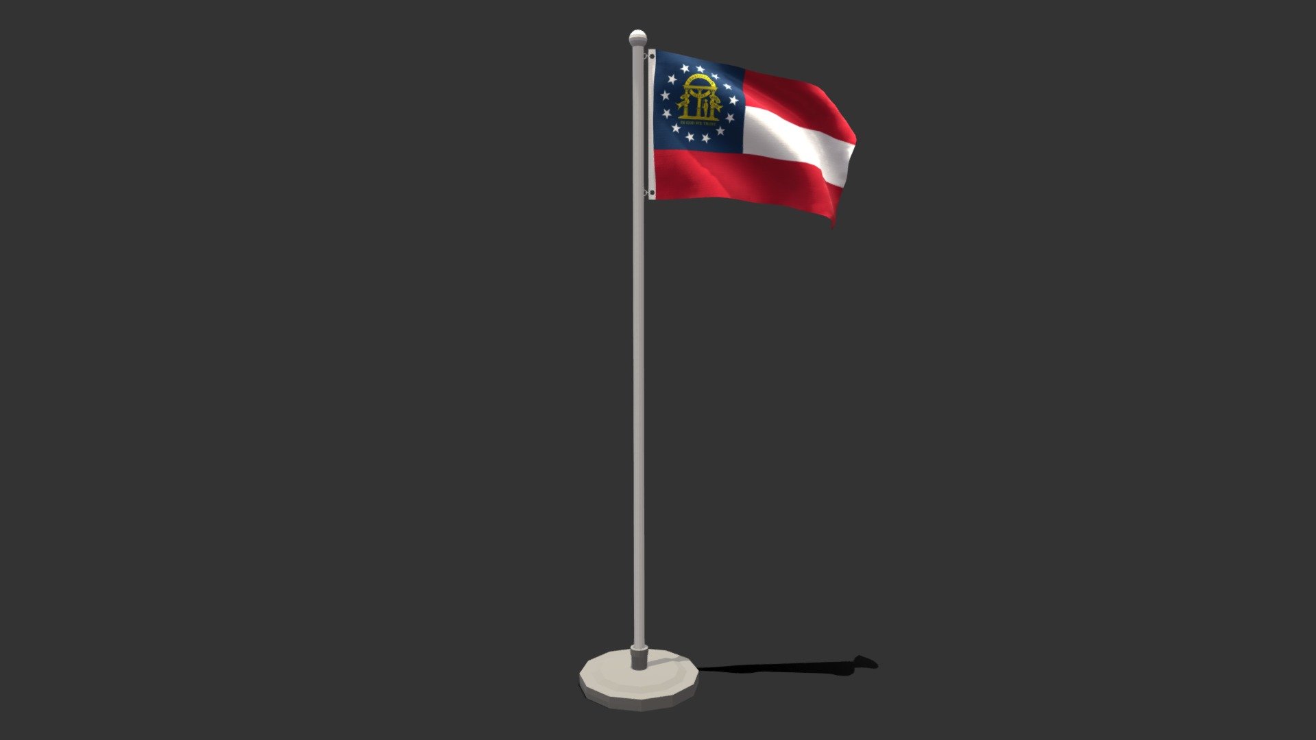Seamless Animated Georgia US Flag - Buy Royalty Free 3D model by ...