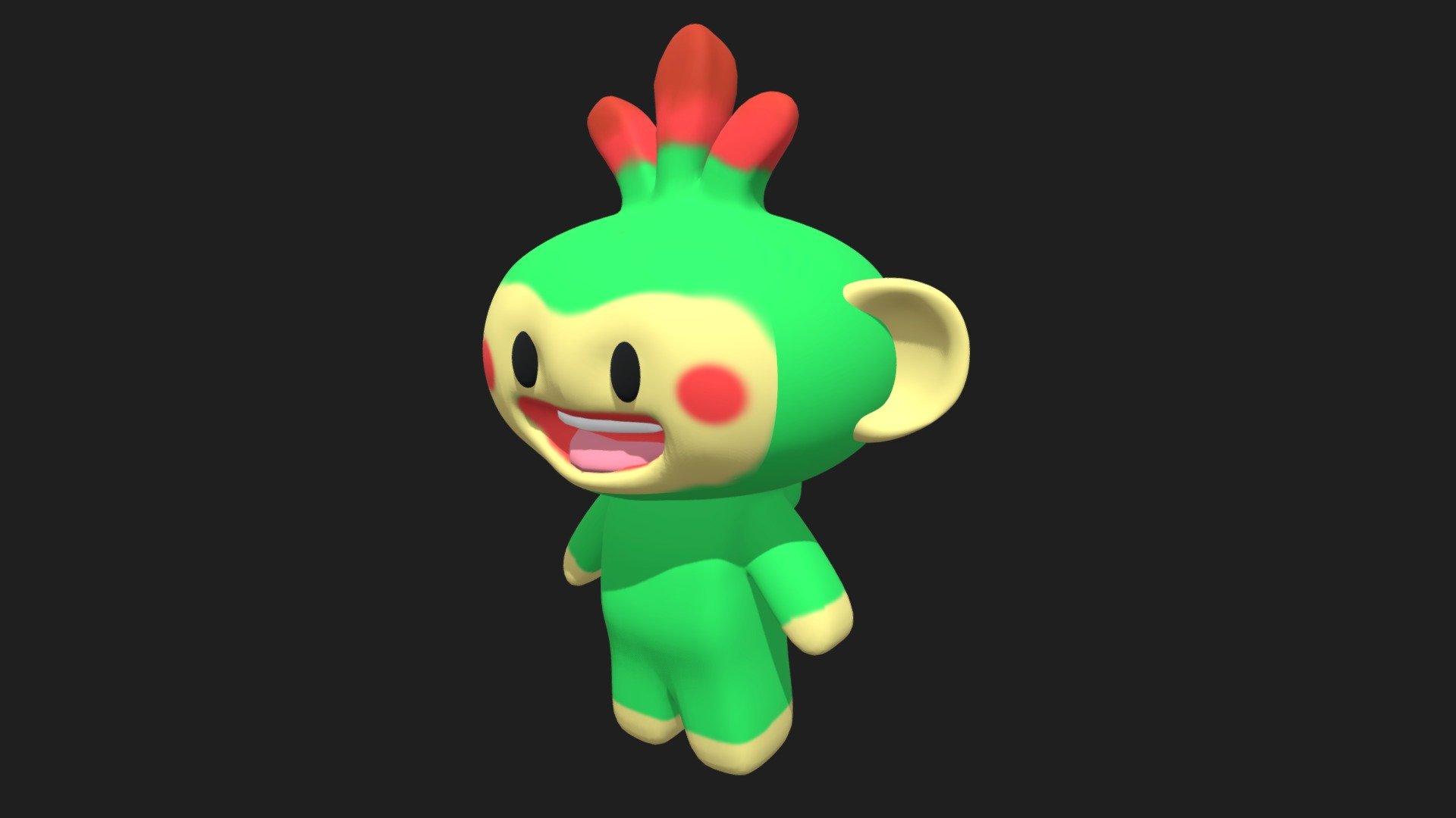 Monkey Mini Character High Poly - 3D model by Aziz Ichwani ...