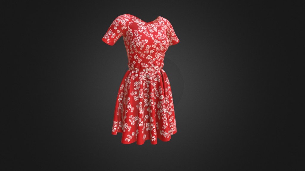 Frock Design 00 - 3D model by Osmium [ae4fdbf] - Sketchfab