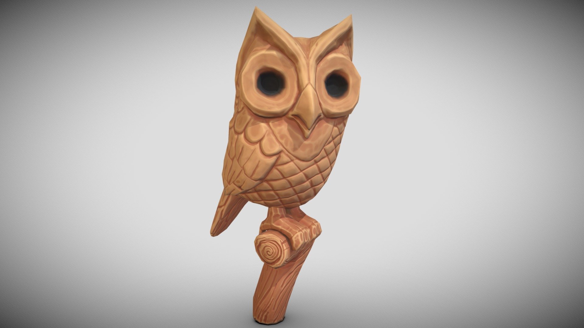Owl Sculpture - Buy Royalty Free 3D model by enyagerber [ae524fc] - Sketchfab Store