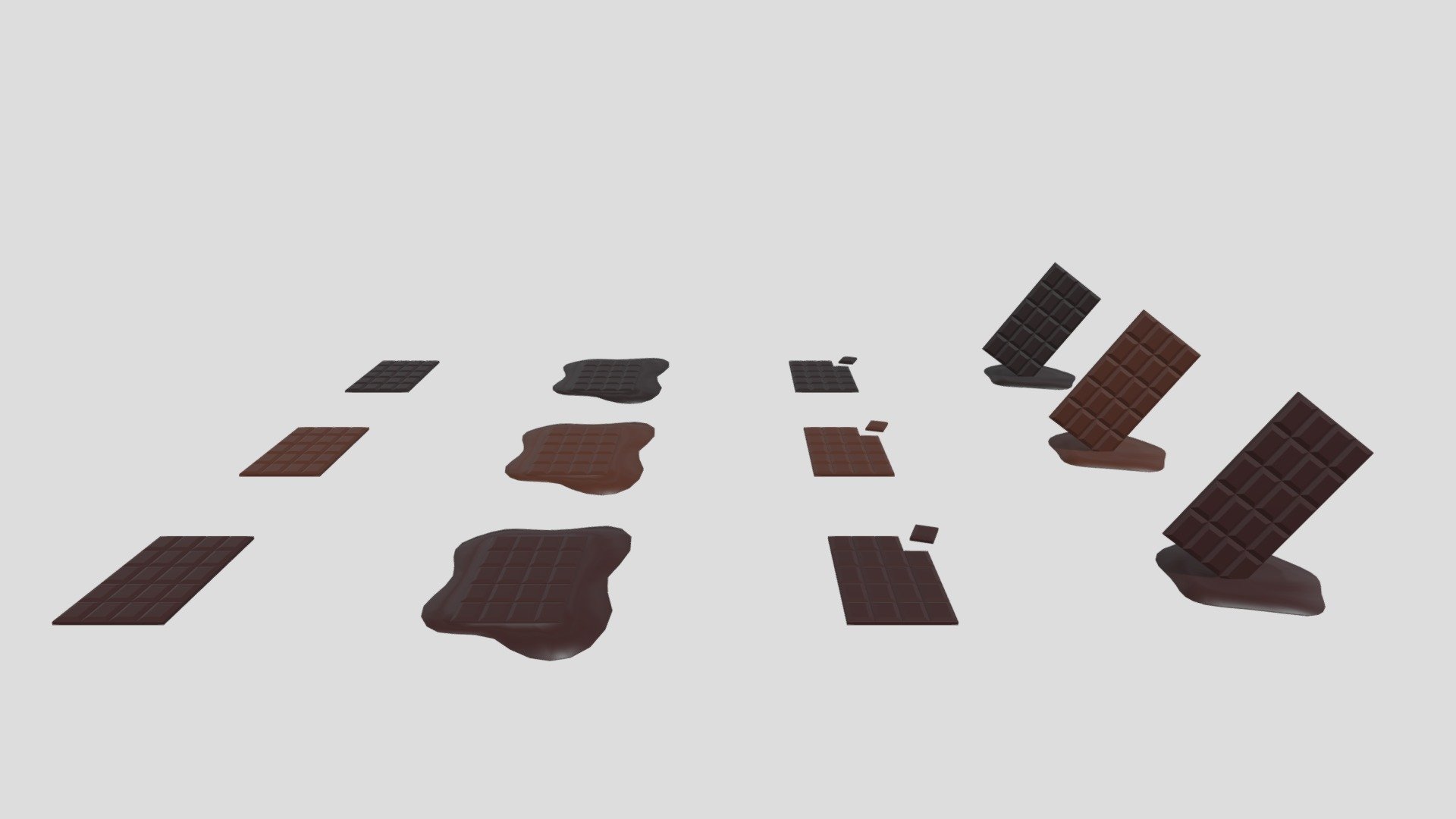 Chocolate in various - 3D model by DiO2022 (@timeage.staff6.production ...