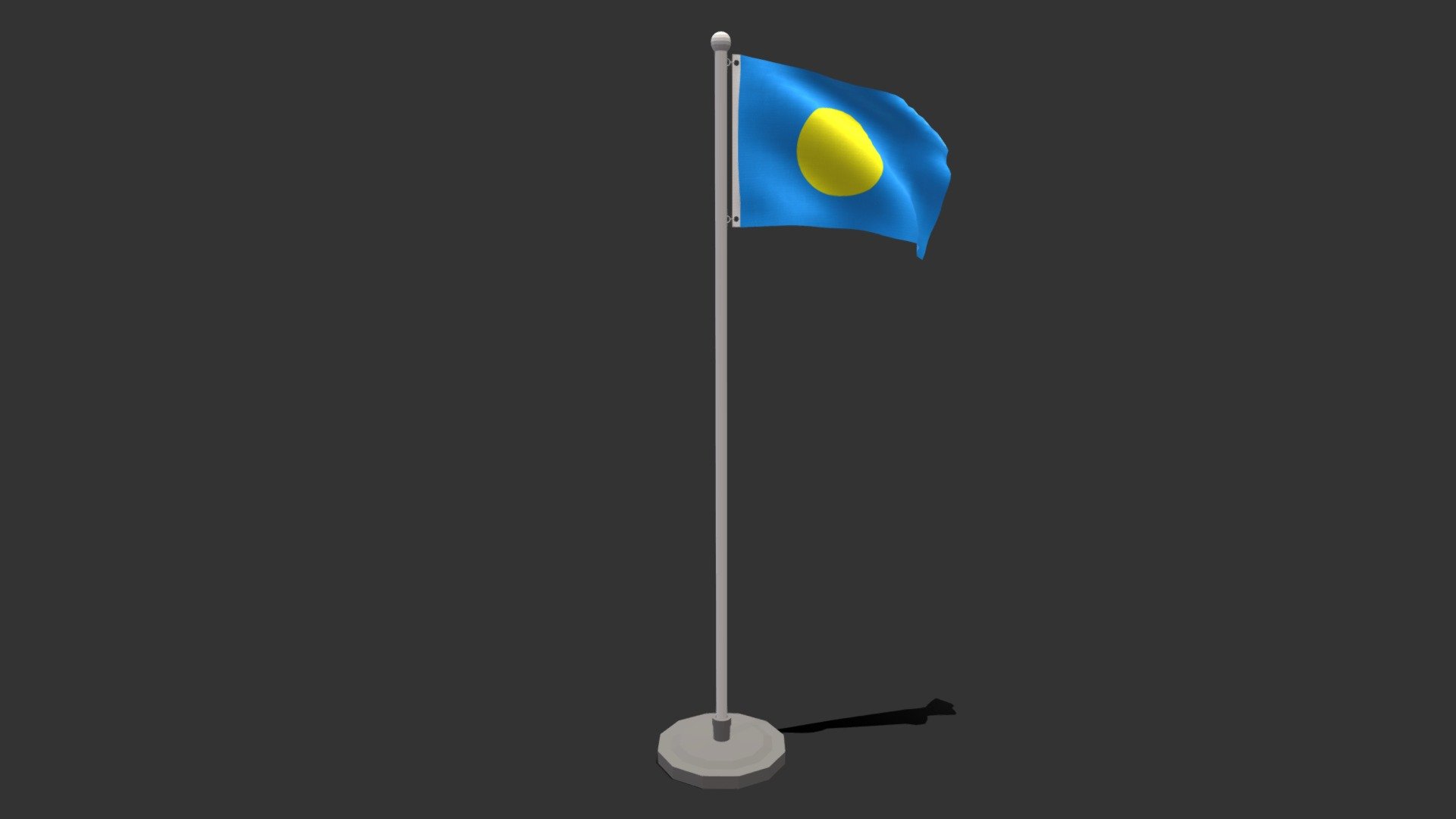 Low Poly Seamless Animated Palau Flag - Buy Royalty Free 3D model by chroma3d (@vendol21 ...