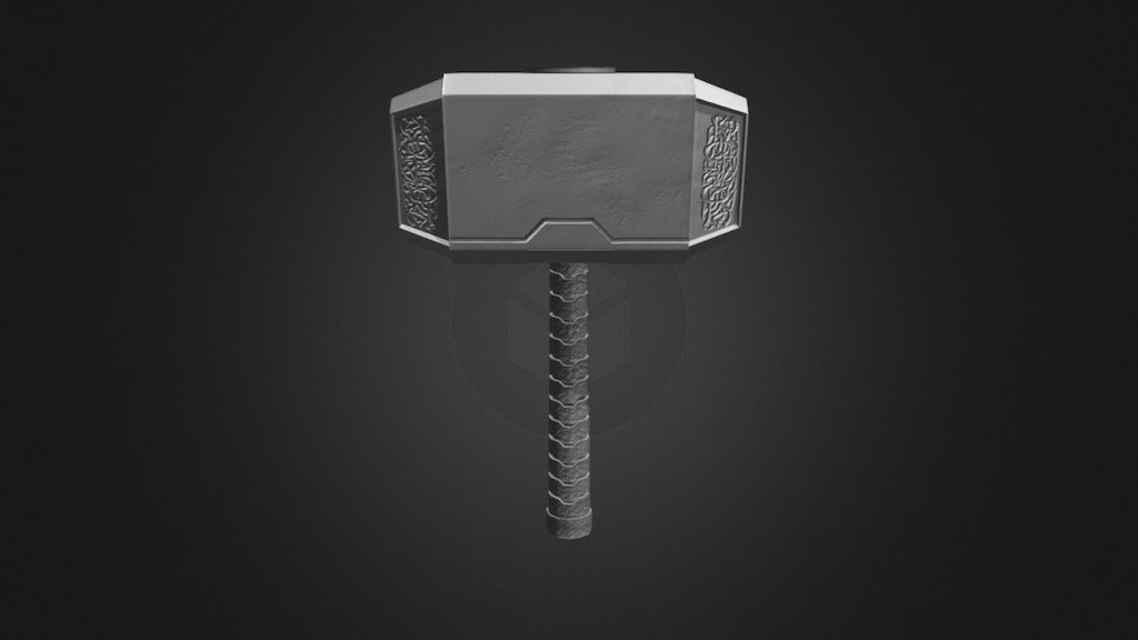 Mjolnir Lowres - 3D model by Sean (@partyvirus) [ae573b3] - Sketchfab