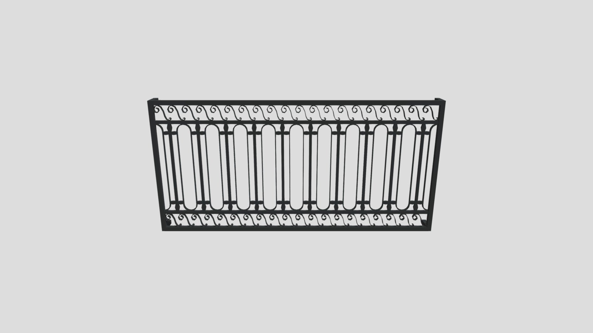 Iron railing 155 - Download Free 3D model by 1-3D.com [ae5af57] - Sketchfab