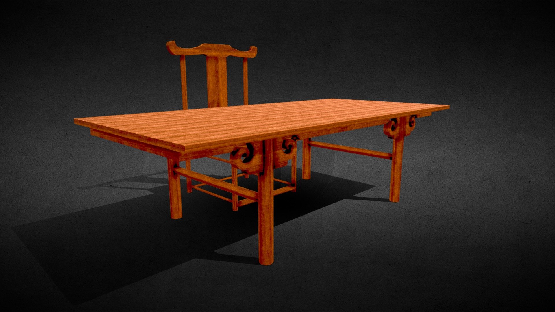 Low Poly Chinese Table - Buy Royalty Free 3D model by Toon Goo ...