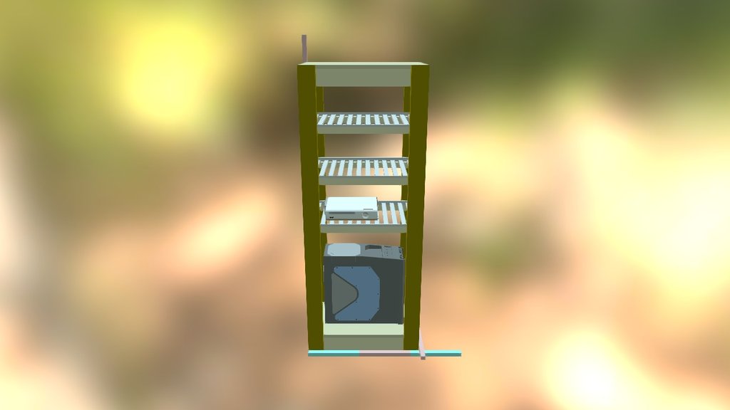 Console Shelves With Computer - 3D model by Shirra Whitefur ...