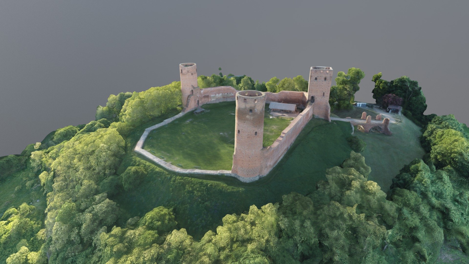 Czersk Castle - Poland - Europe - 3D Model - 3D model by drsnor ...