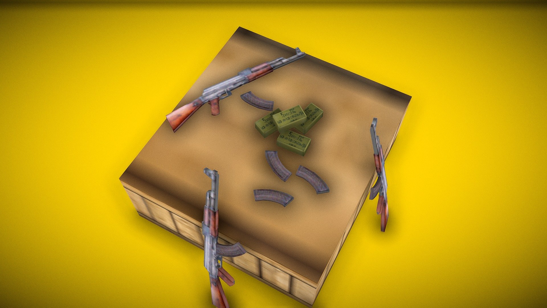 AK 47 Model Low poly Style PSX - Download Free 3D model by Roma Armario ...