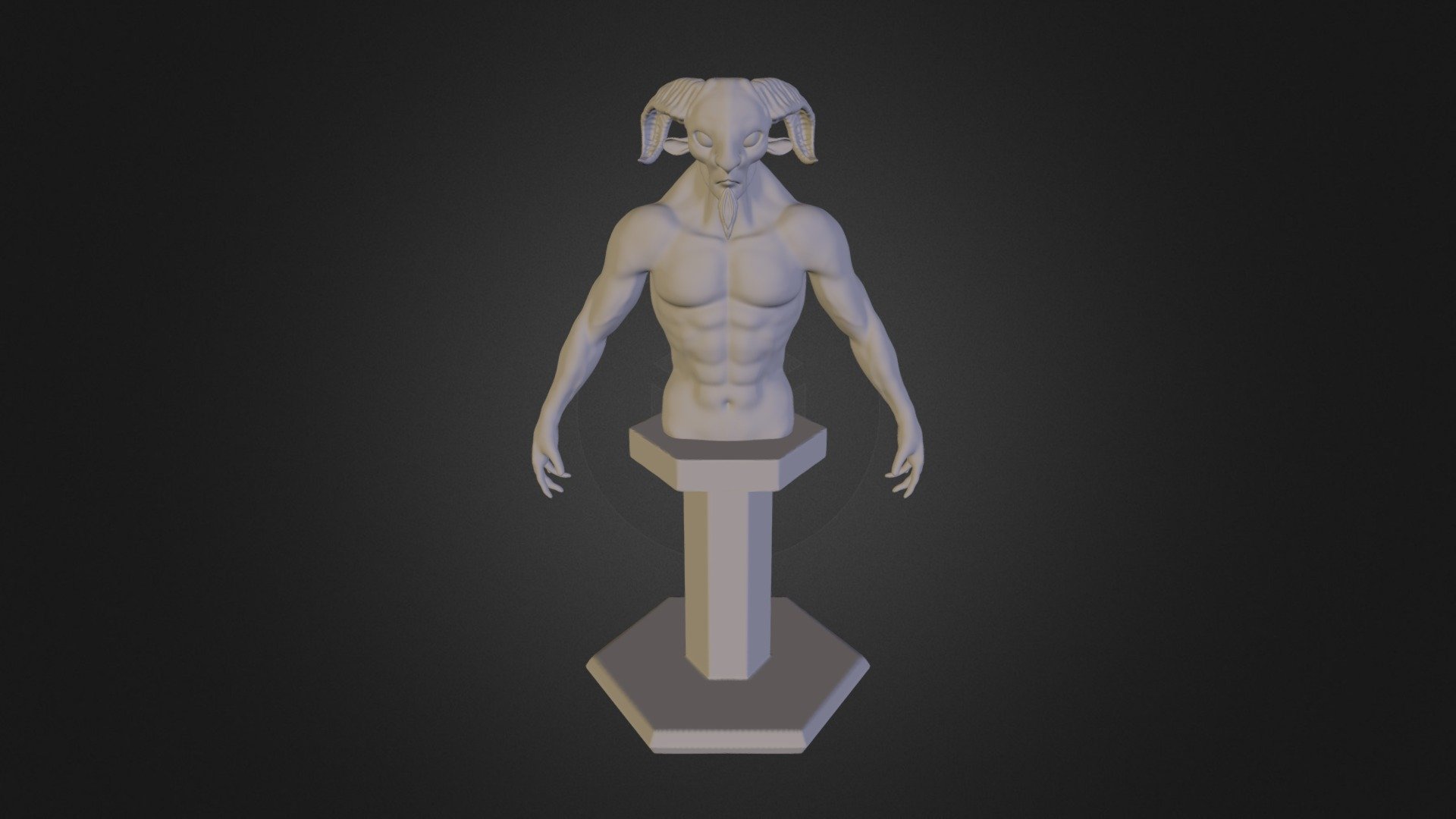 Faun Statue - 3D model by rubenabath [ae6f931] - Sketchfab