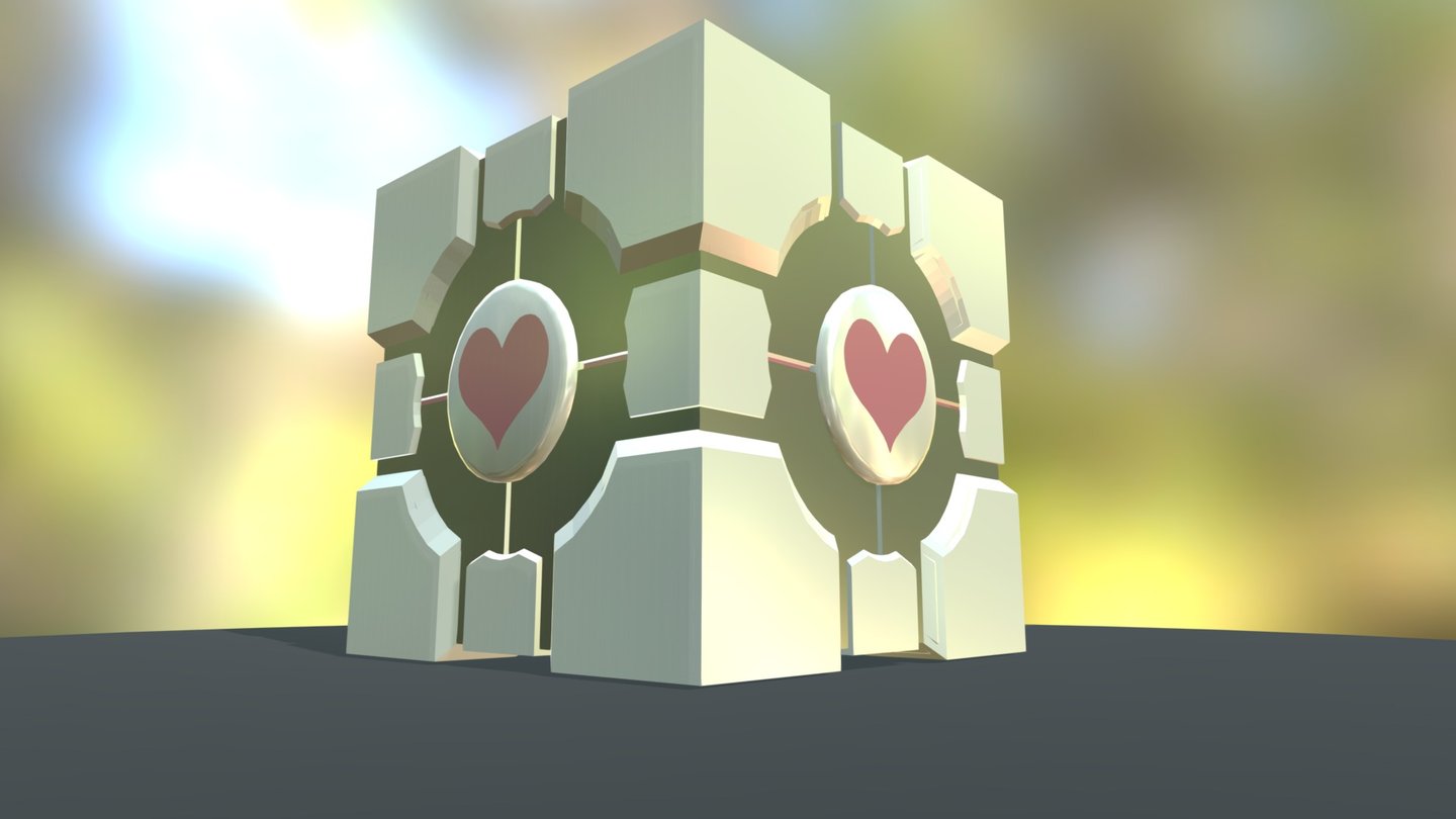 Companion Cube - 3D model by pietjeistegek [ae6fbfd] - Sketchfab