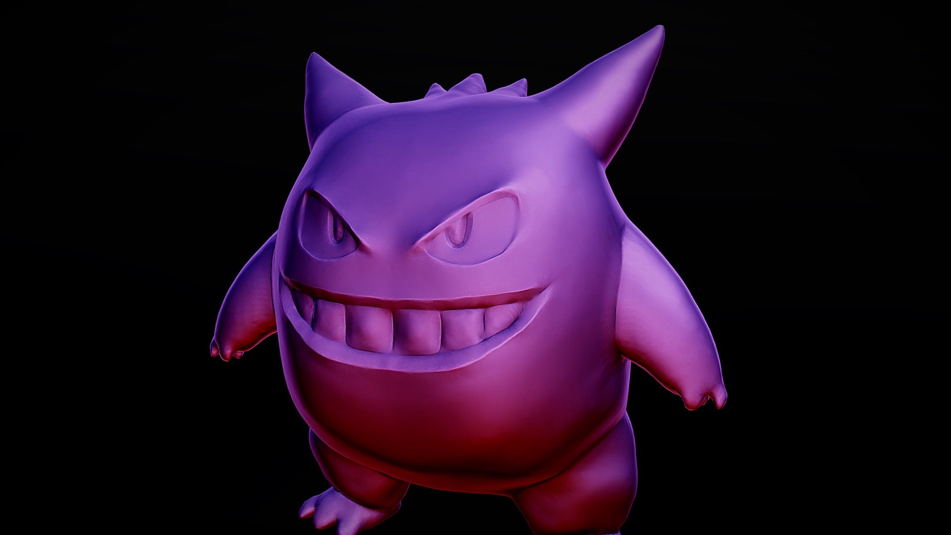 Sculpt January 2020 #1: Gengar - Download Free 3D model by DrewFitz [ae6fc96] - Sketchfab