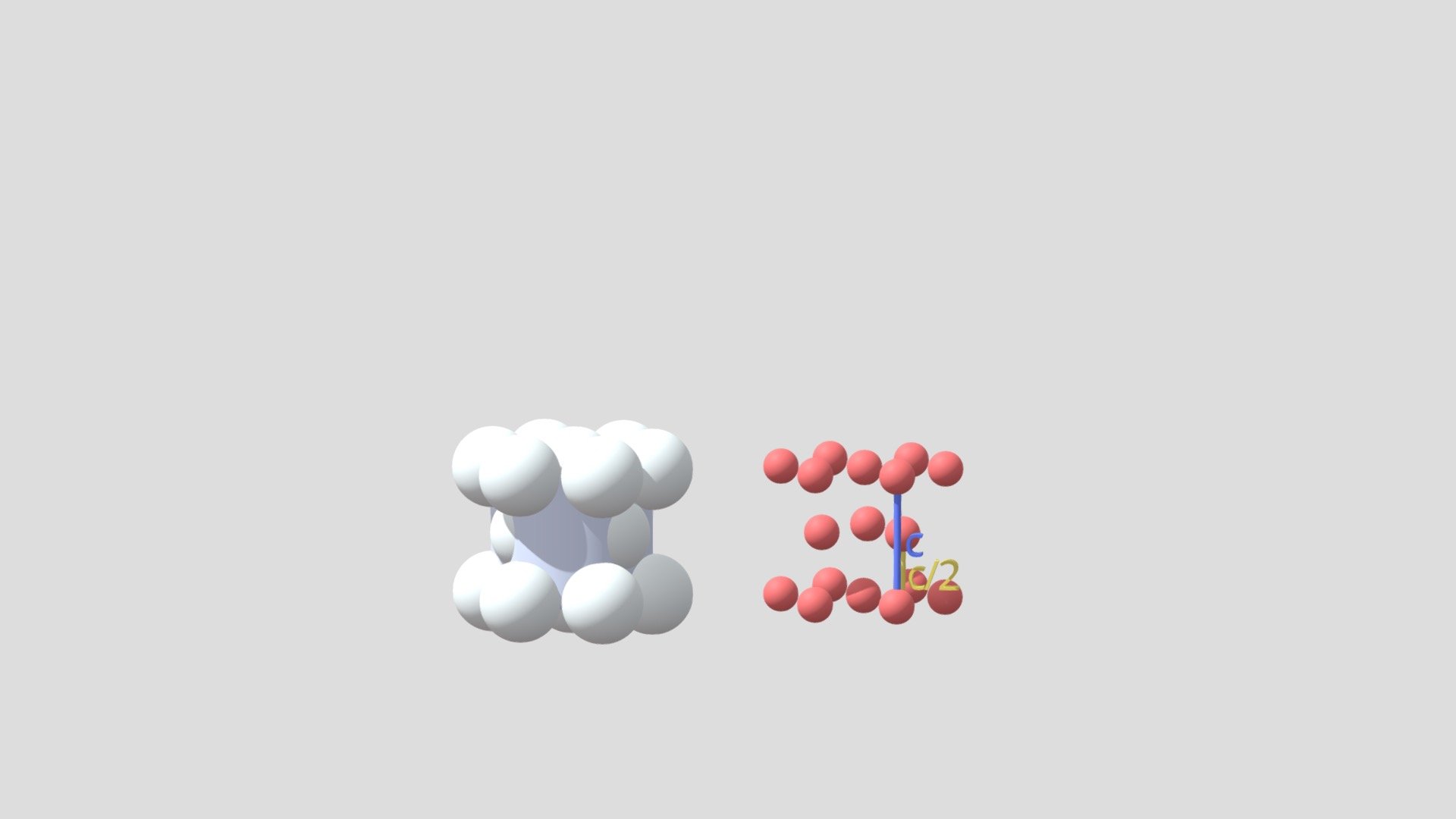 理想六方密堆结构（hcp结构）hexagonal close packed lattice - Download Free 3D model ...