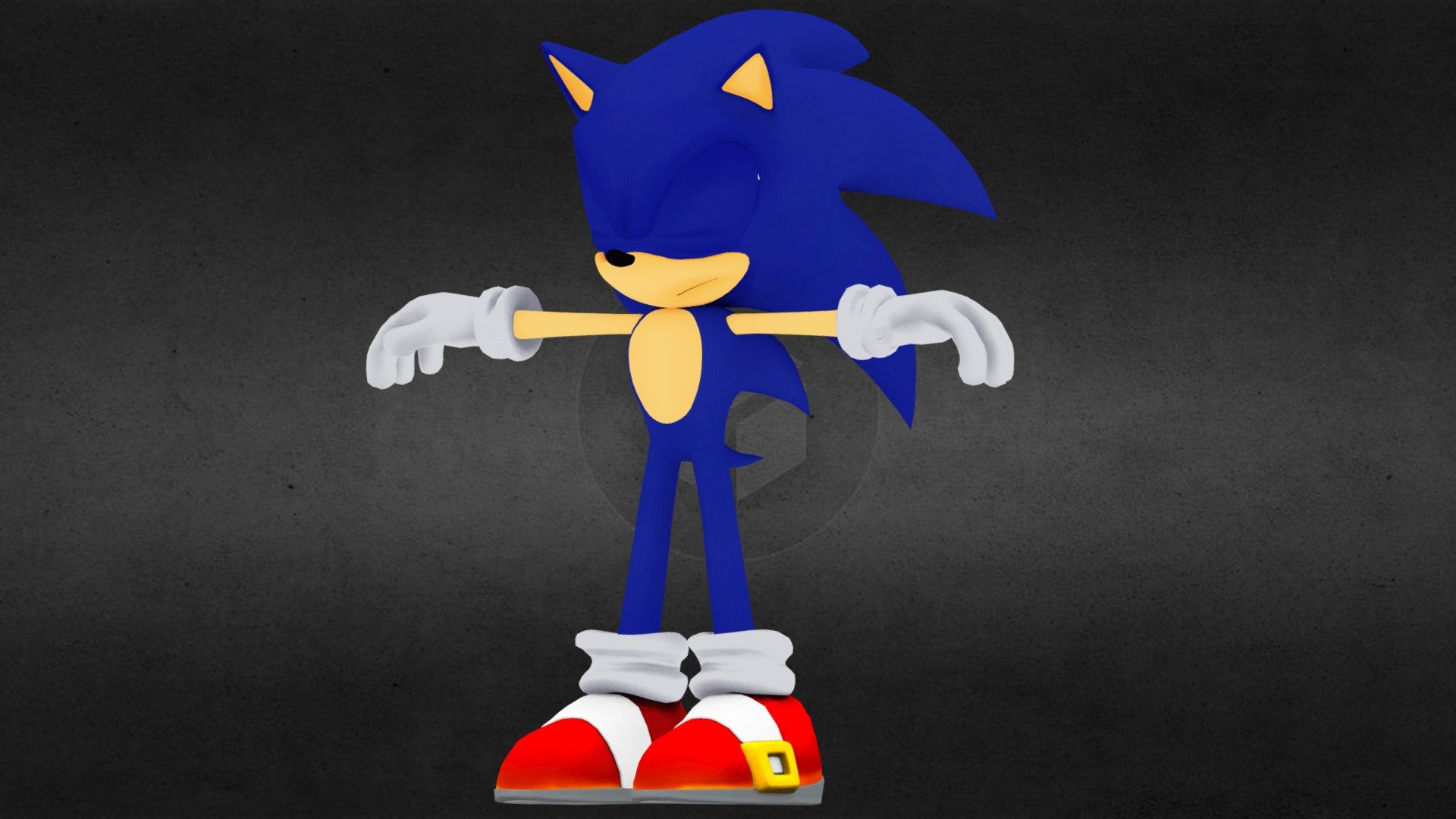 Yuji Uekawa Sonic (Rigged) - Download Free 3D model by Sonic Plush ...