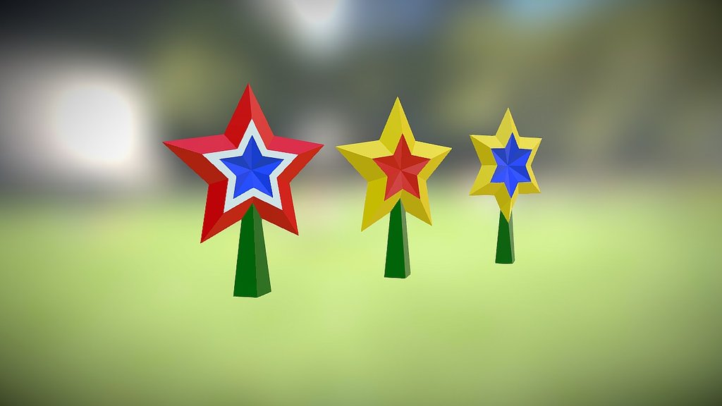 Free Chirstmas Tree Toppers - 3D model by paperstatue [ae74b86] - Sketchfab