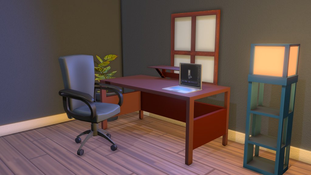 Study Table - A 3D model collection by theinsomniacowl - Sketchfab