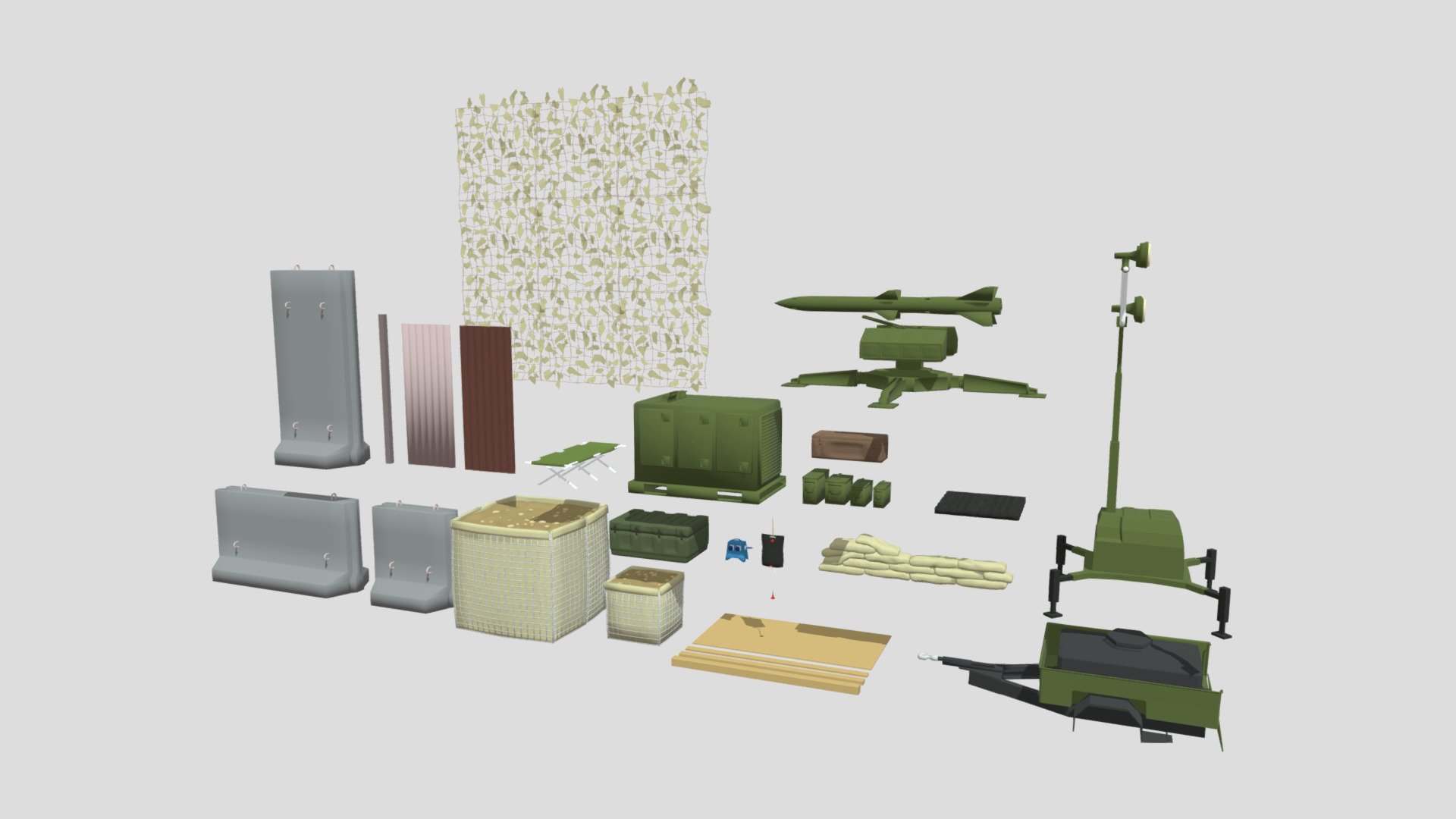 Military_Outpost_Kit_1.0 FBX (CC0) - Download Free 3D model by ...