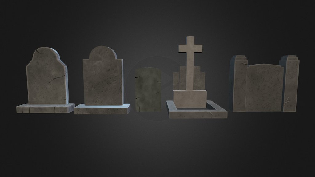Low poly graves - 3D model by torchwurm [ae7e8d0] - Sketchfab