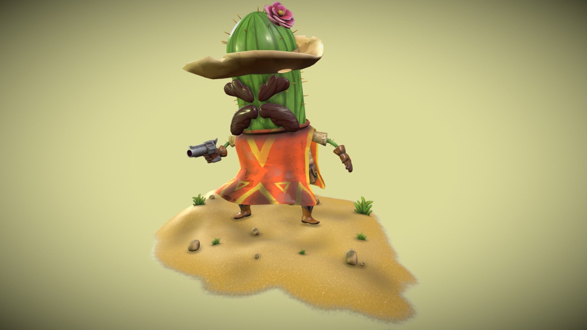 Stylized Cactus - 3D model by shiinno [ae7ec49] - Sketchfab