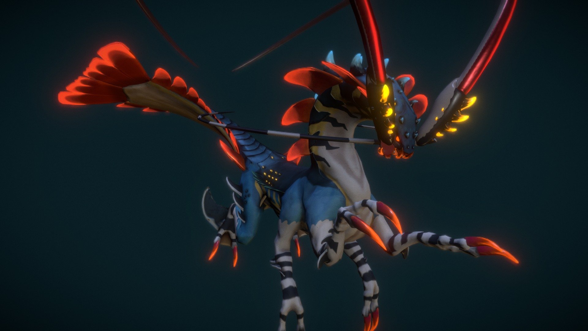 Lobster dragon - 3D model by Jamel Debbaut (@Jackoleon) [ae7f6b6 ...