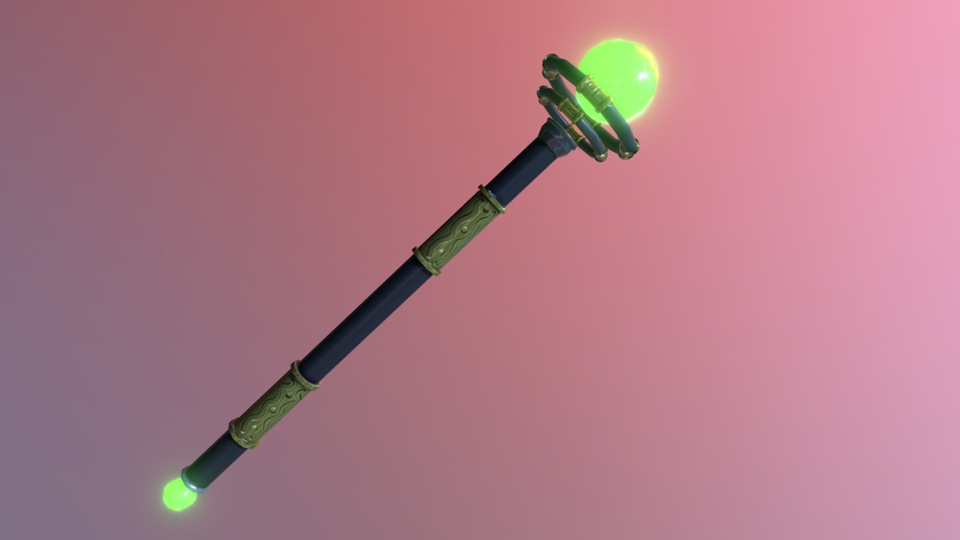 Stylized Staff with animations - 3D model by Gabriel (@outlawblaze ...