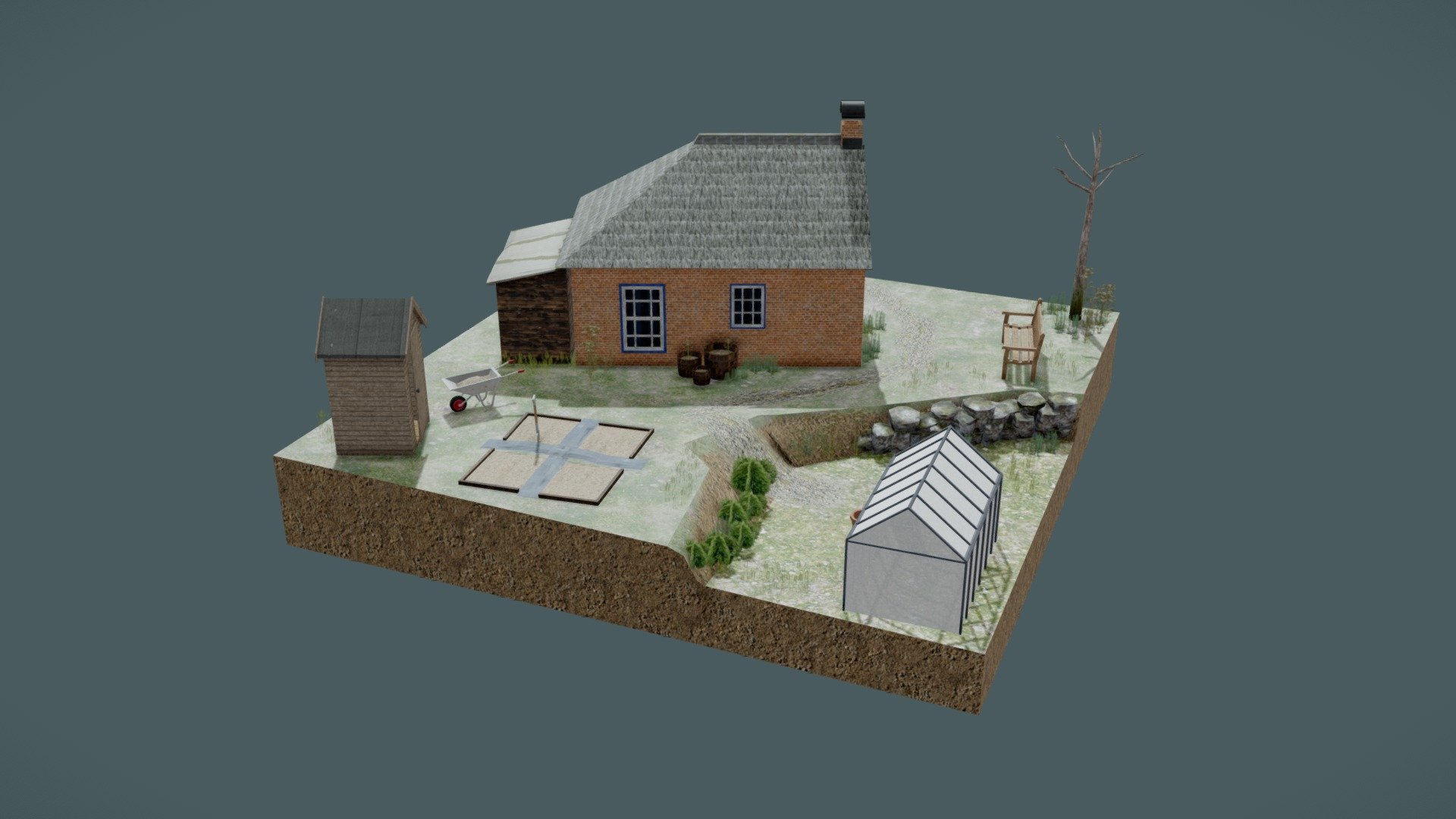 DAE Diorama retake – Small farm - 3D model by Bert Moeremans (@bert ...