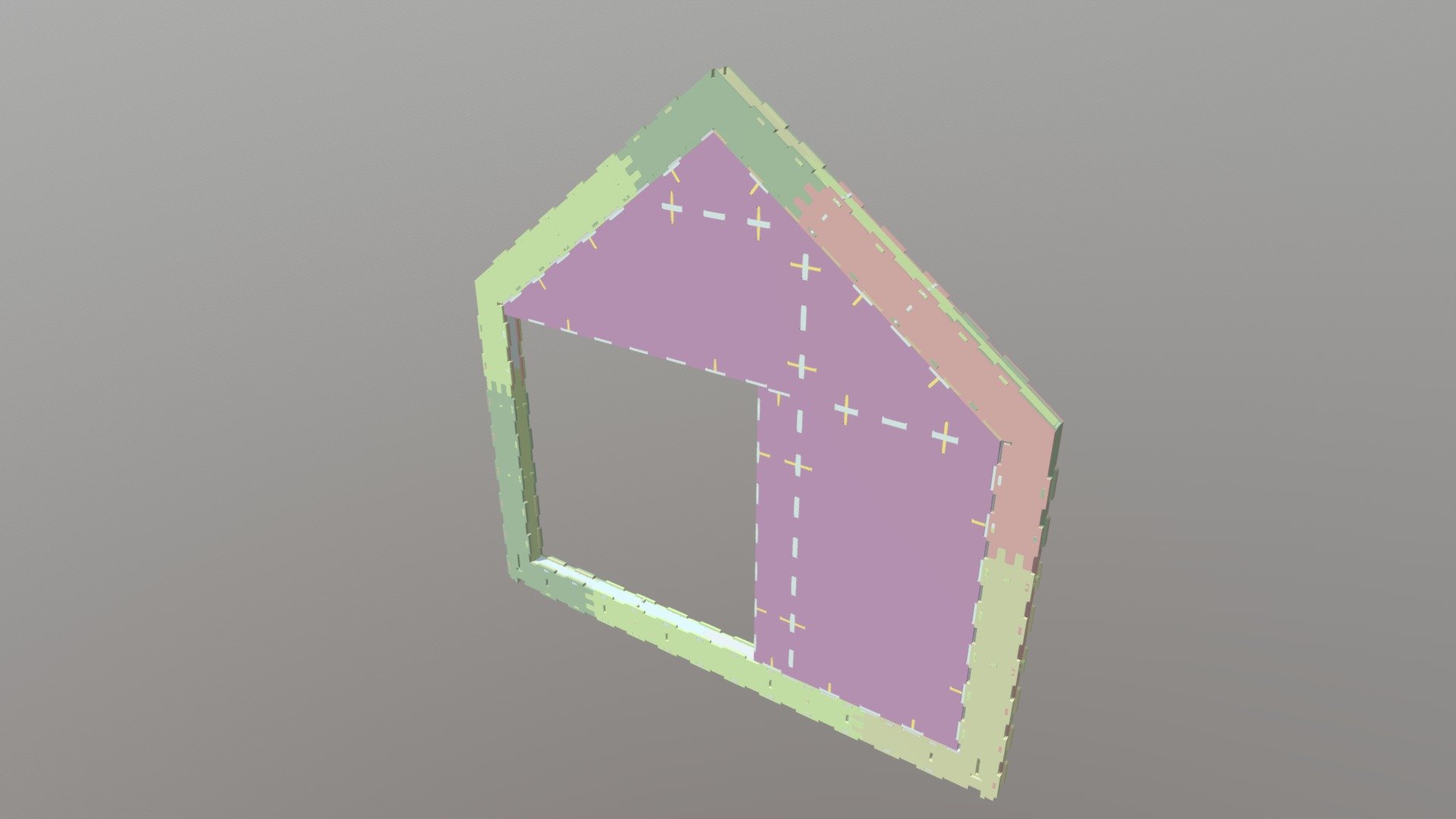 Wikihouse wall and frame - 3D model by Adam David ...
