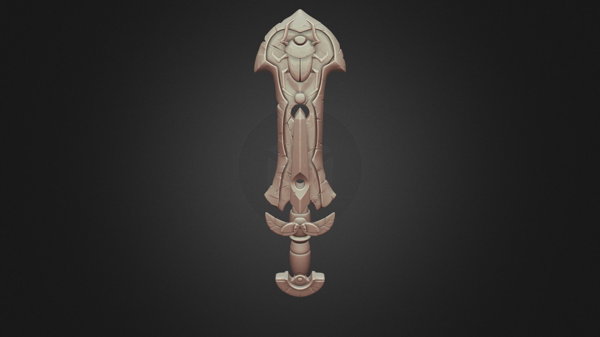 Fantasy sword "Desert scream" - 3D model by KSENOVII [ae8af8a] - Sketchfab