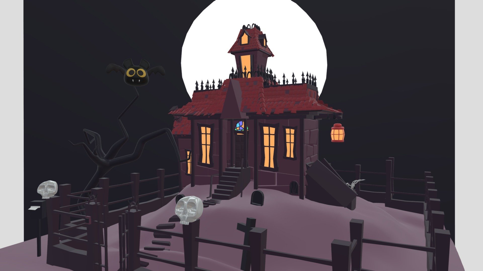 Halloween House - 3D model by alejandracr (@alejandrac) [ae8b659 ...