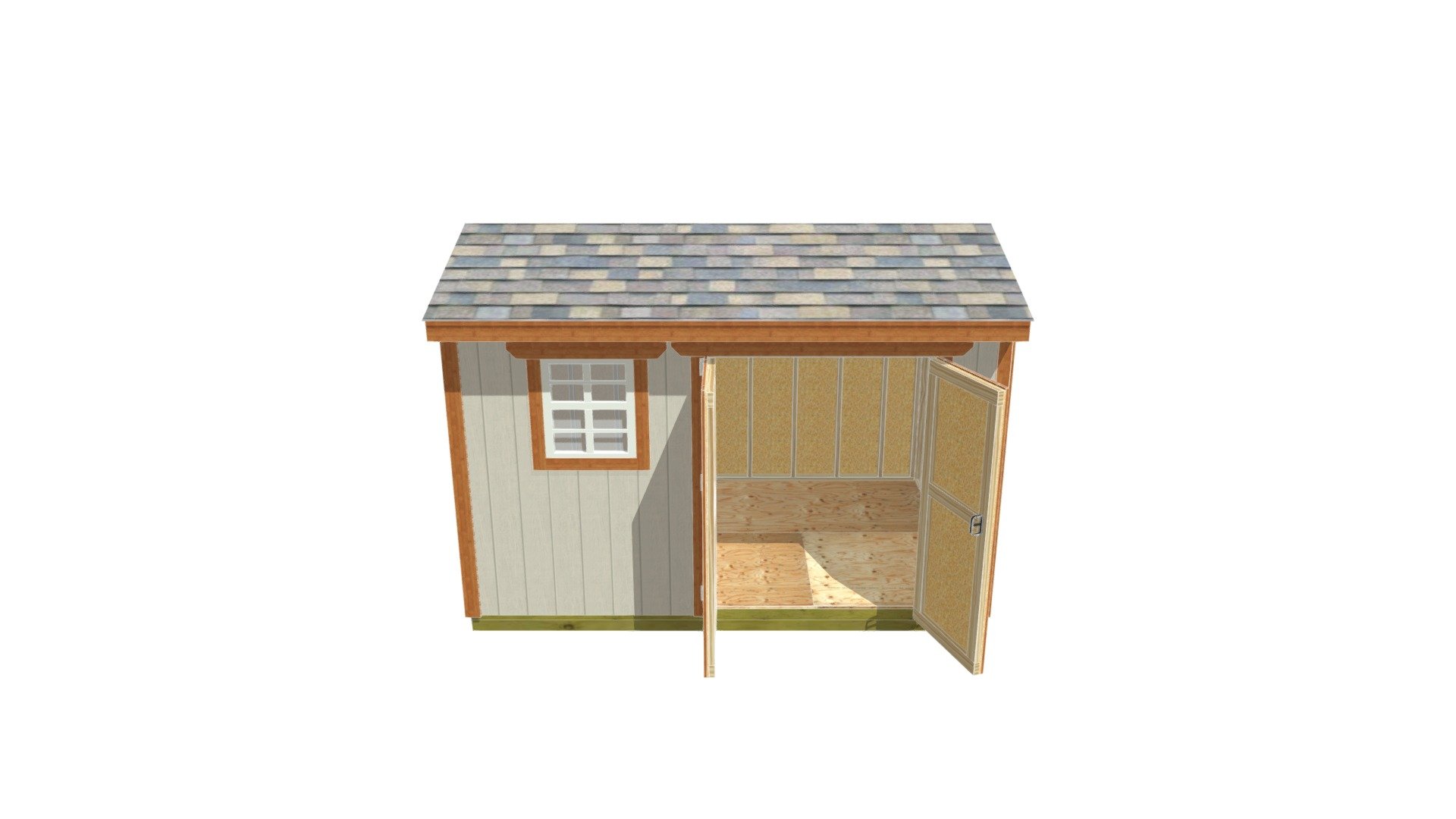 12x8 She Shed - 3D model by shedking.net (@shedking) [ae8fa3e] - Sketchfab