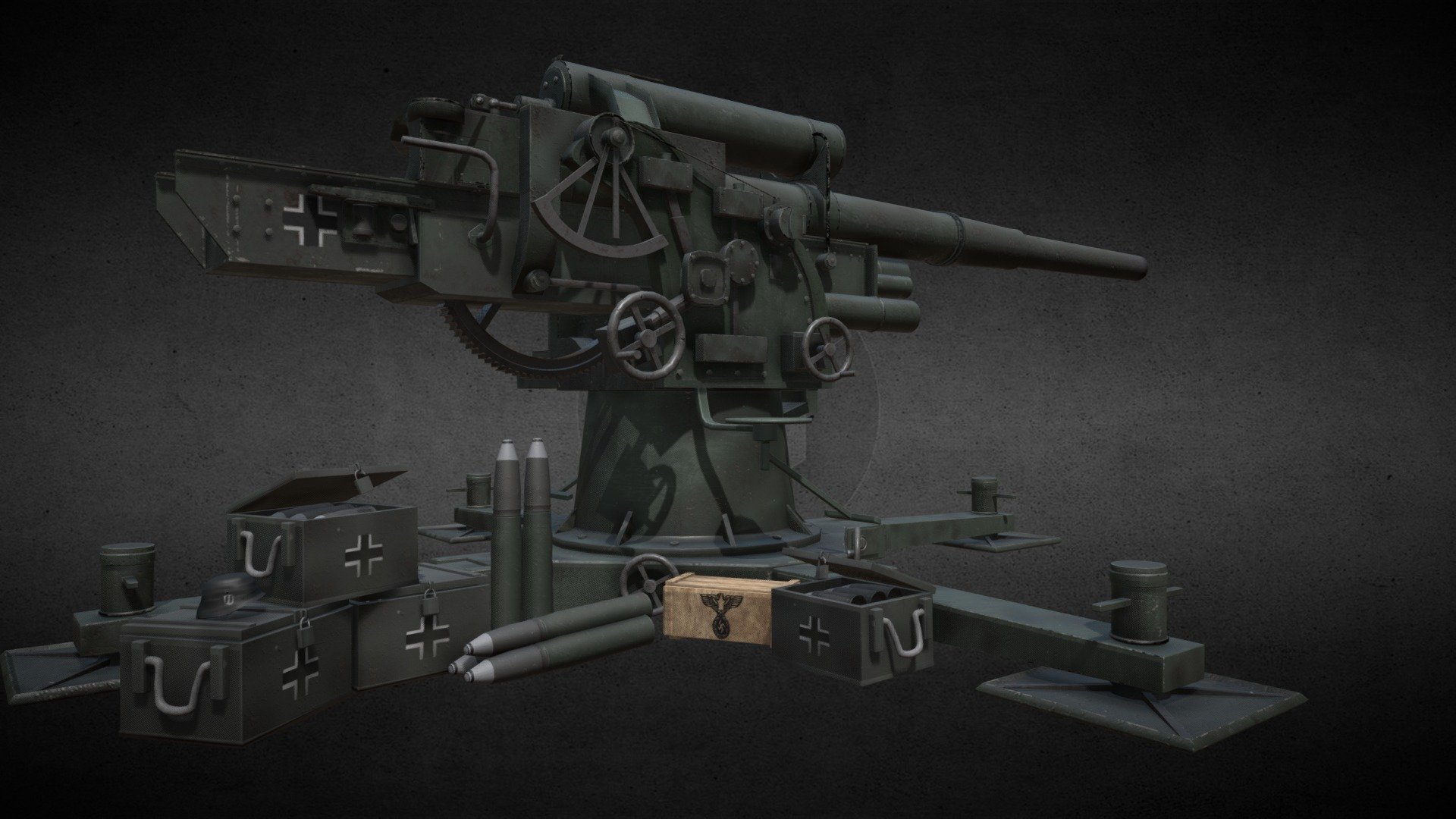 FLAK 88 - Download Free 3D model by jamiecritch23 [ae9112e] - Sketchfab