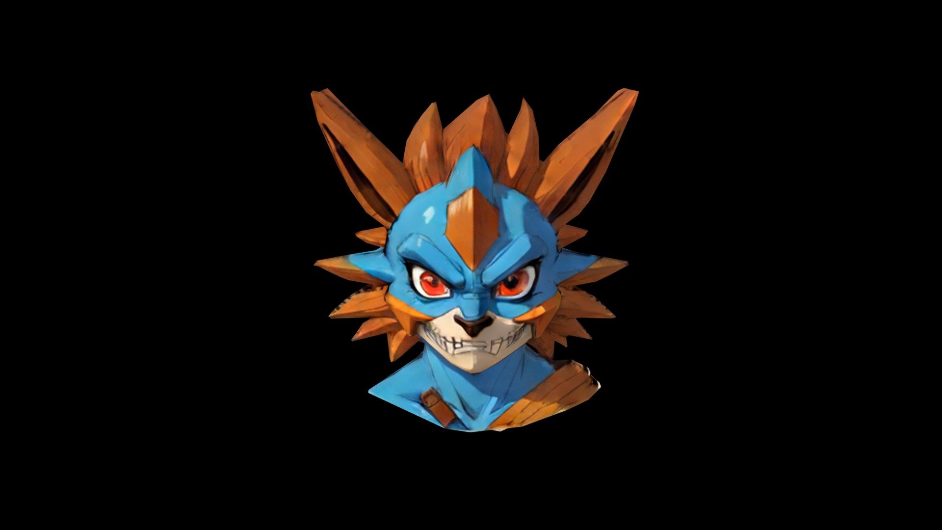 Electric Blue Eye A Fictional Cartoon Character - Download Free 3D ...