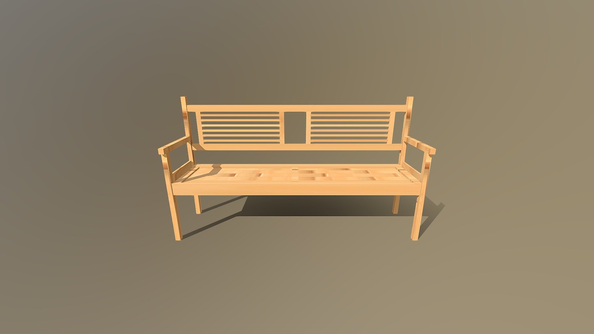 Wood Bench - 3D model by Sharon El Schwaab (@sharonelschwaab) [ae9433b ...