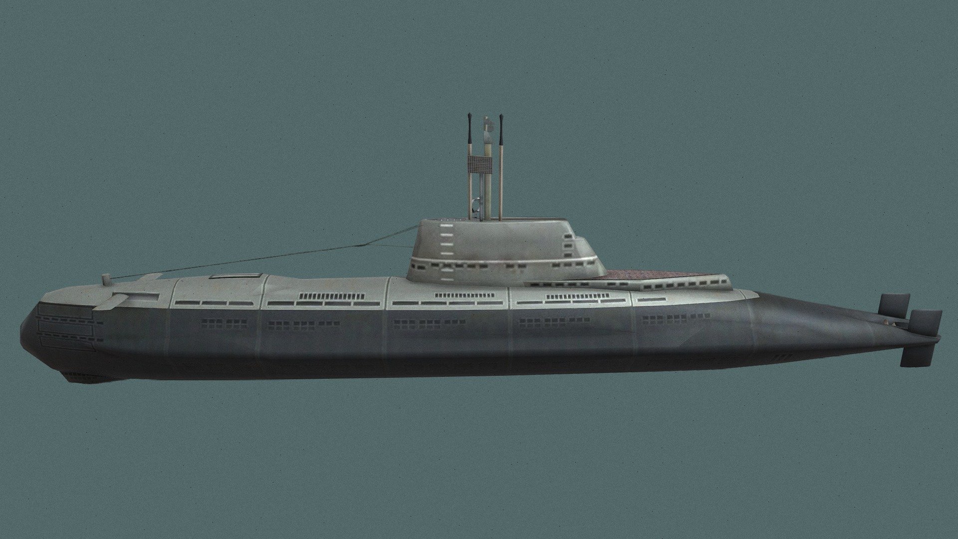 german U-Boot Type XXIX-H (low poly) - Download Free 3D model by Götz ...