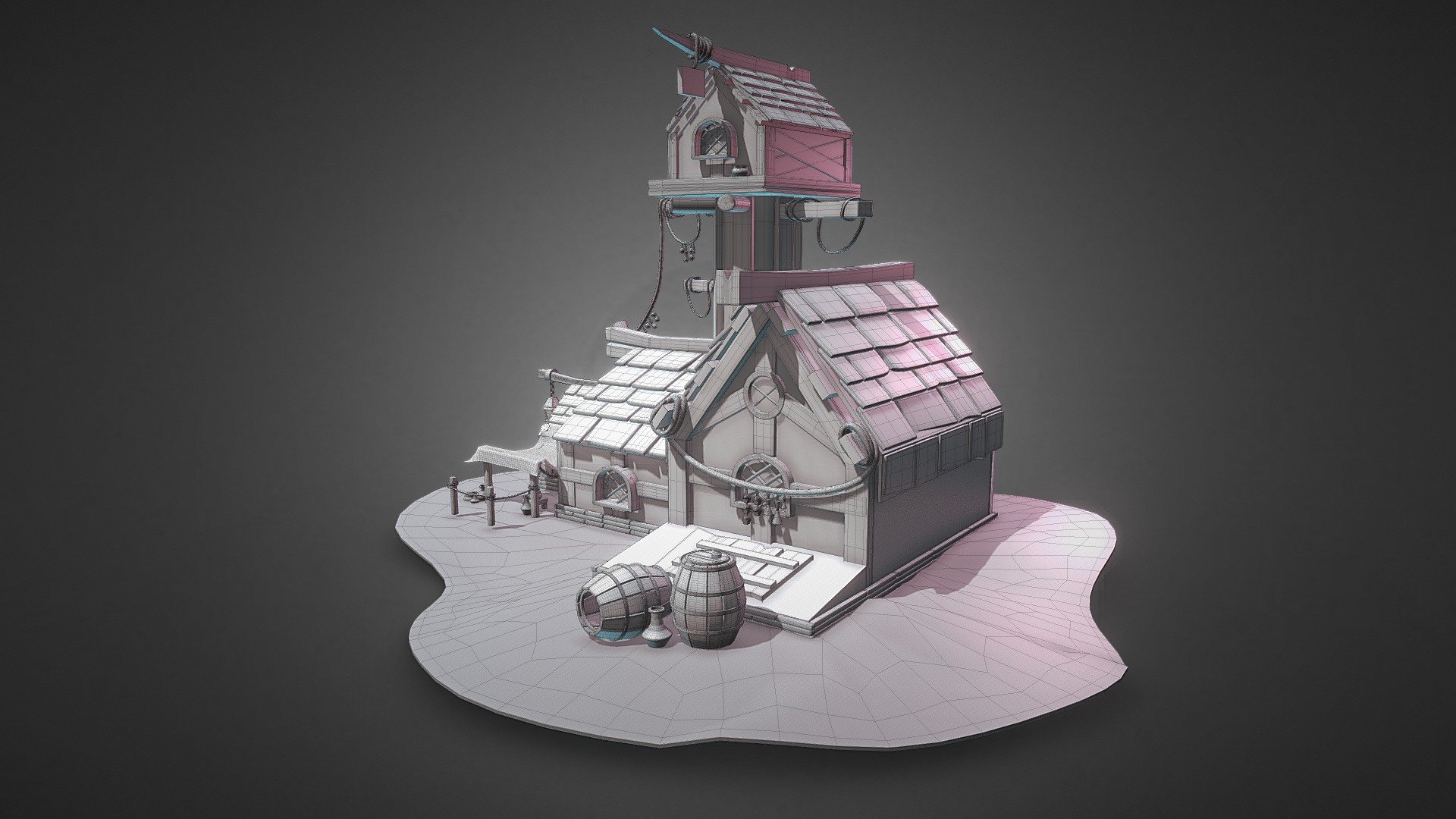 fantasy house - 3D model by dheena.animator [ae965cb] - Sketchfab