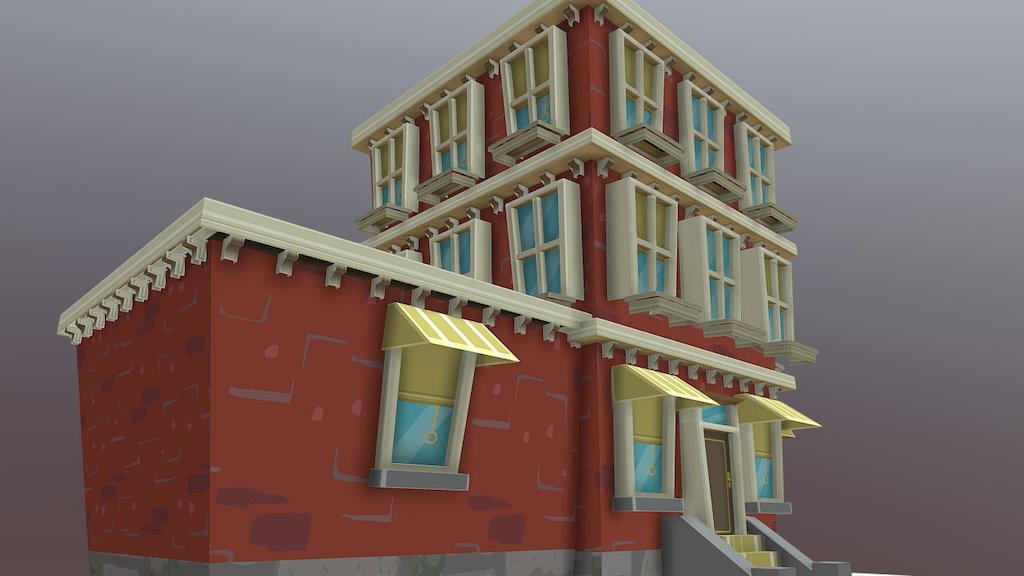 Low poly videogame building. - 3D model by Maxi Correa Schreyer ...