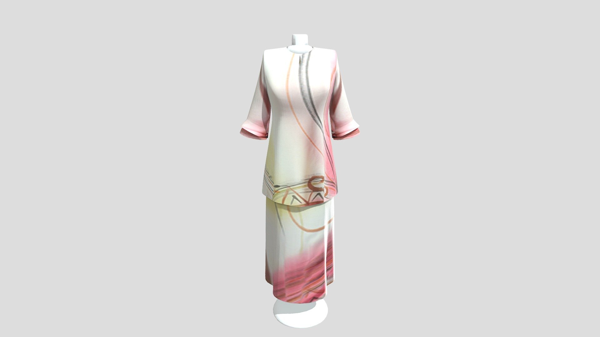 Baju Mini Kurung - Download Free 3D model by eeelabvisual [ae9a9b7 ...