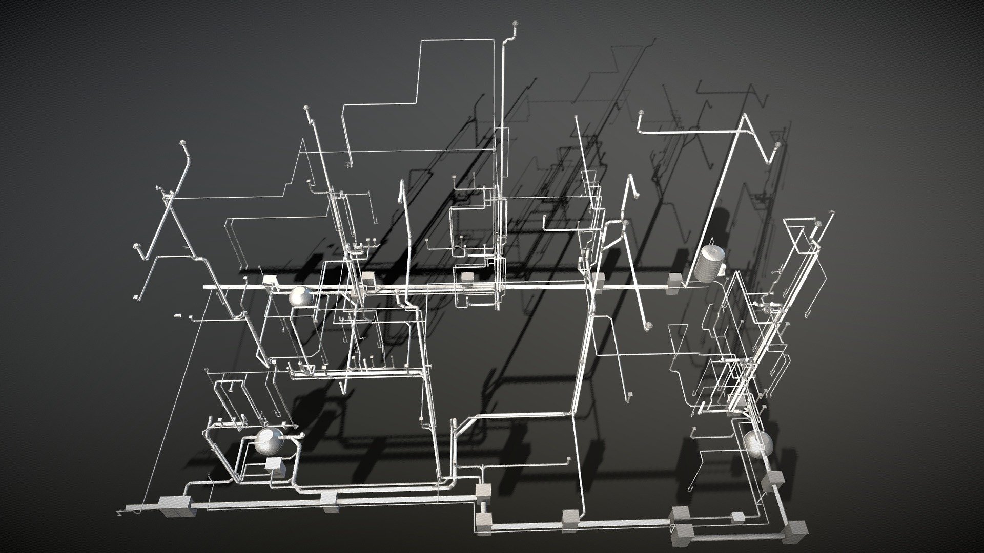Plumbing system in building - Buy Royalty Free 3D model by Jinda ...